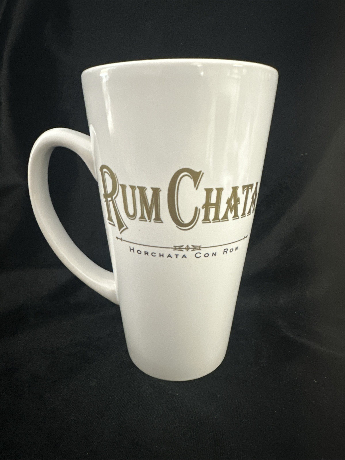 Rum Chata Horchata Con Ron Coffee Mug Cup 6" Tall White/Gold 14oz | eBay