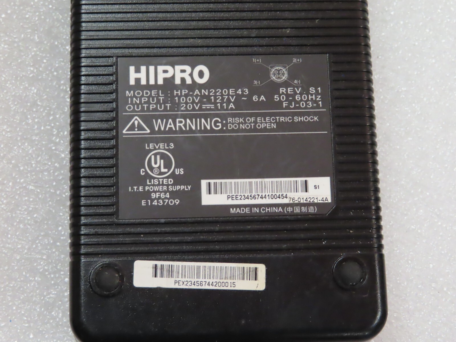 HIPRO HP-AN220E43 20V 4-Pin AC Power Adapter for sale online | eBay