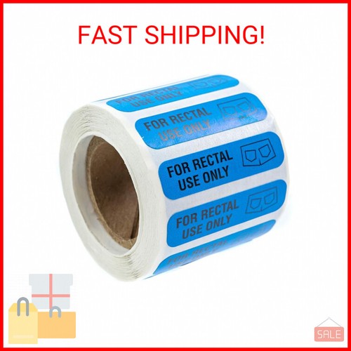 500 for Rectal Use Only Stickers / 1.5" x .375" Fluorescent Red ...