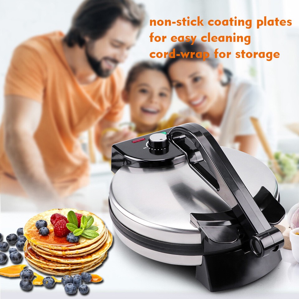 10 inch Electric Chapati Maker Flat Bread Naan Tortilla Roti Press ...