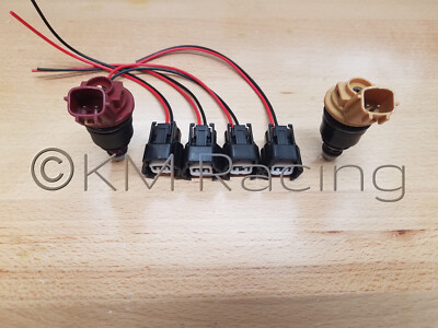 (4x) Fuel Injector Connectors for NISMO Nissan Side Feed Fuel Injectors ...