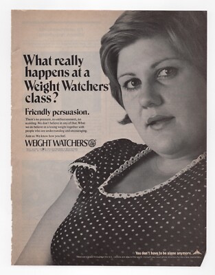 vintage large size 1970s mag print ad Weight Watchers diet health | eBay