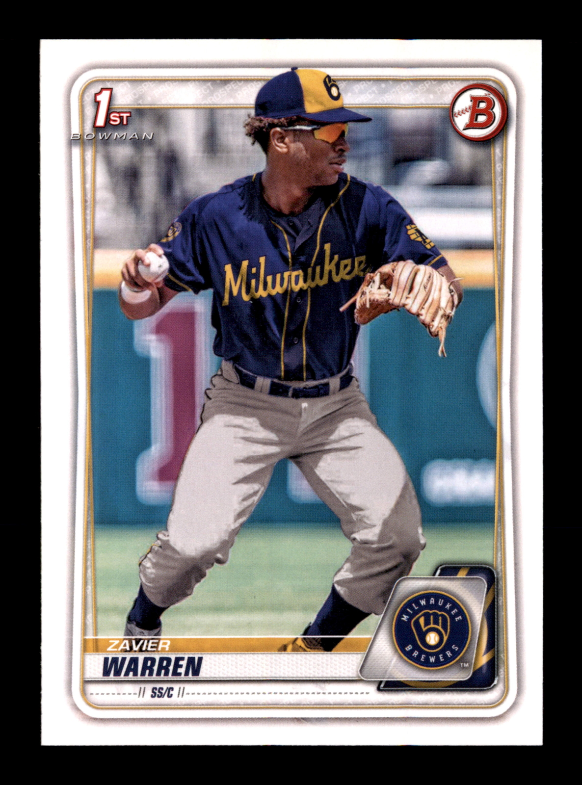 2020 1st Bowman Draft #BD-97 Zavier Warren Milwaukee Brewers | eBay