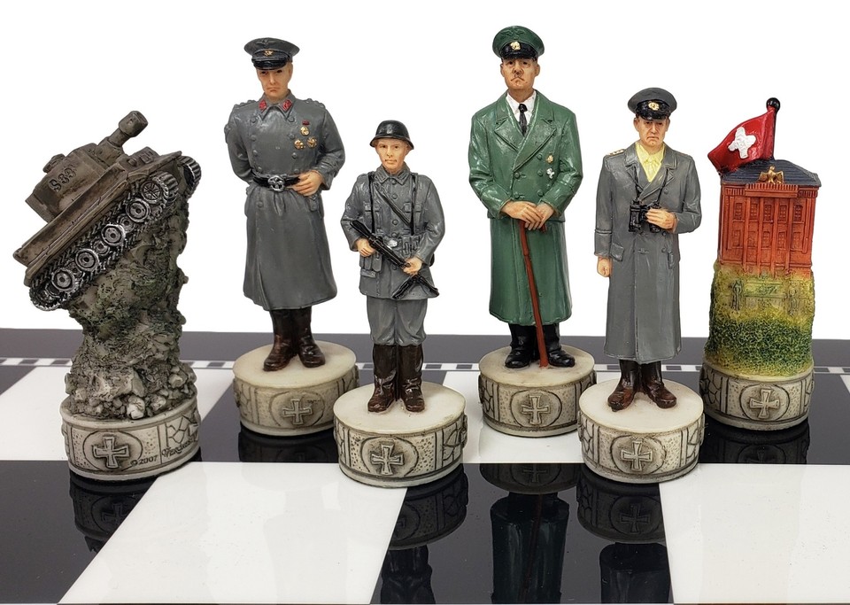 World War 2 US vs GERMANY Set Chess Men Pieces WW2 - NO BOARD | eBay