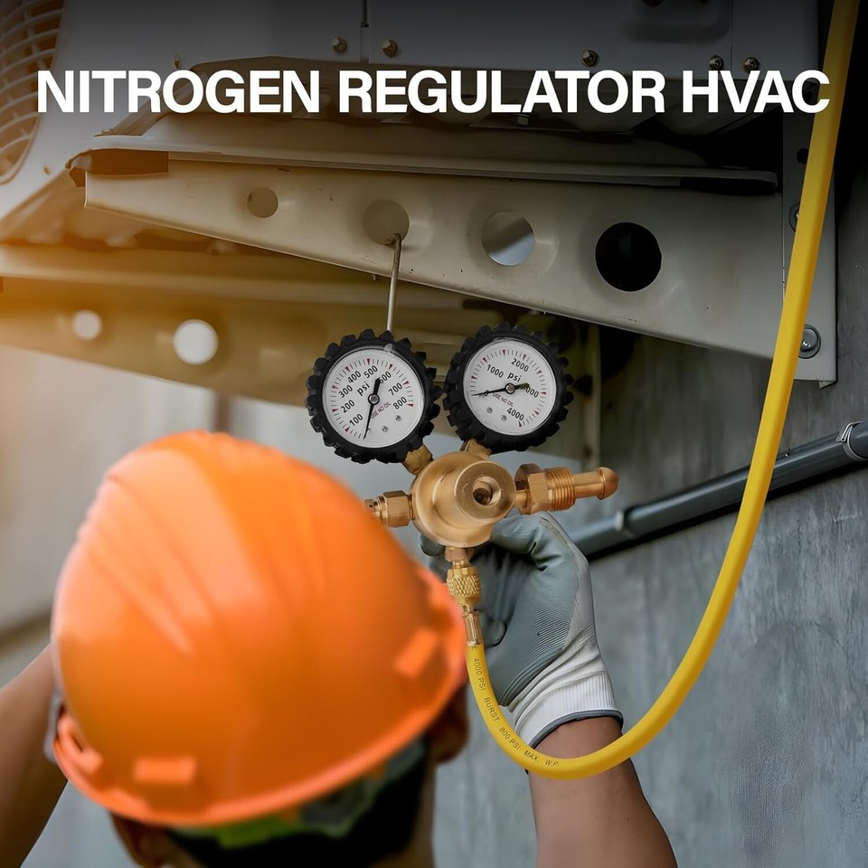 Nitrogen Regulator for Hvac Purge 0-800 Psi Output Pressure CGA580 1/4 ...