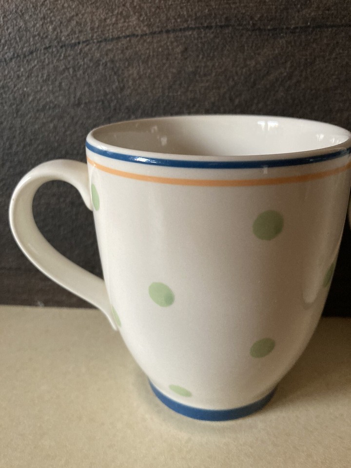 John Lewis Sage Green Spot Mug X 2 | eBay UK