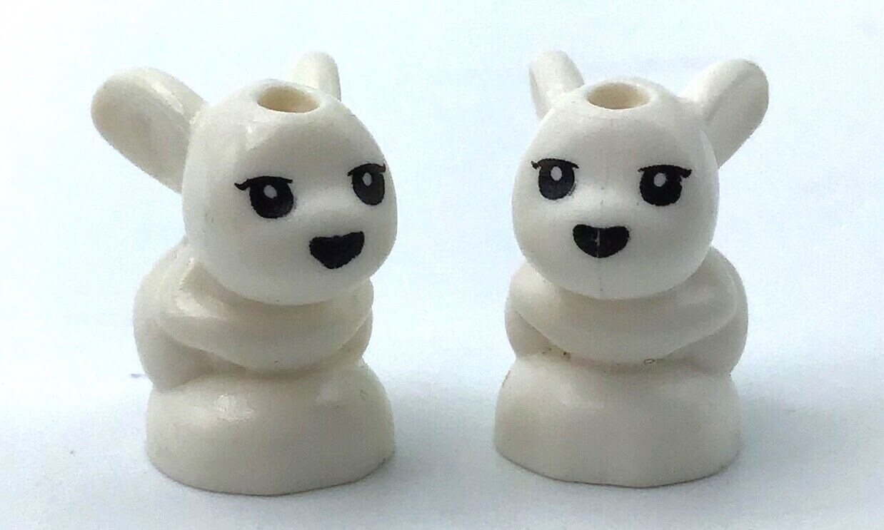 LEGO LOT OF 2 BUNNY ANIMAL FIGURES CUTE SMALL PET RABBIT FIGS | eBay