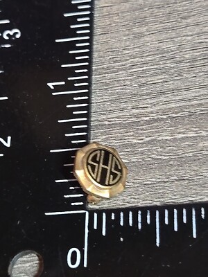 Vintage SHS School Pin Gold Tone Enamel Academy Collectible L5 | eBay