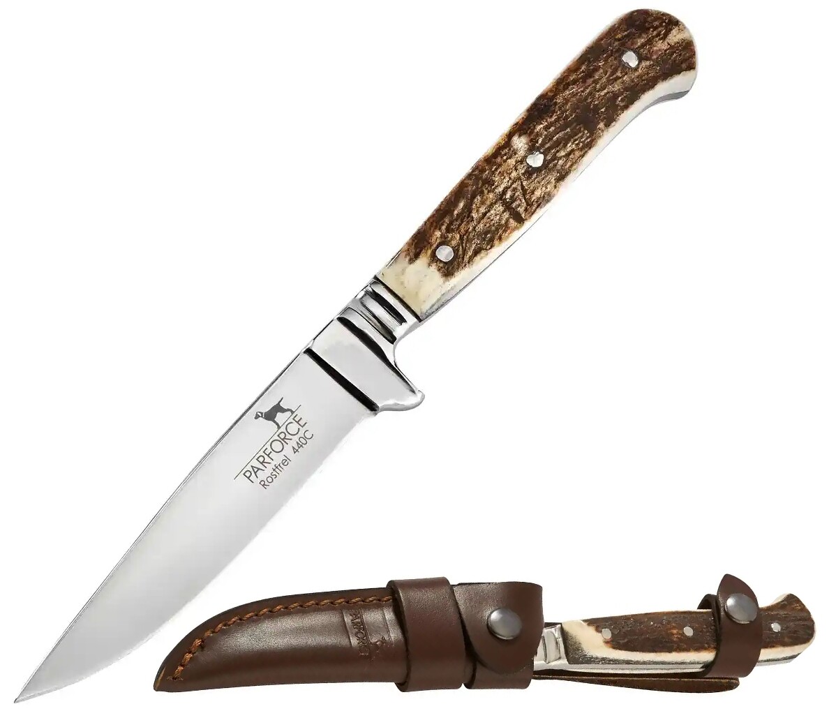 PARFORCE GERMAN HUNTER HUNTING KNIFE / JAGDNICKER / STAG HORN w ...