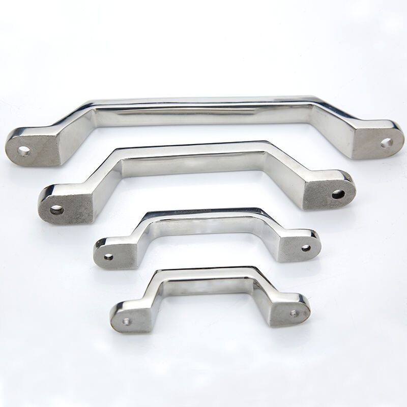 2 Piece Stainless Steel Grab Handle Boat Hand Rail Marine-Grade 116mm ...
