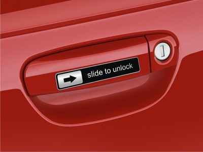 (Pair) Slide To Unlock Vinyl Decals | Funny Car Door Handle Stickers ...