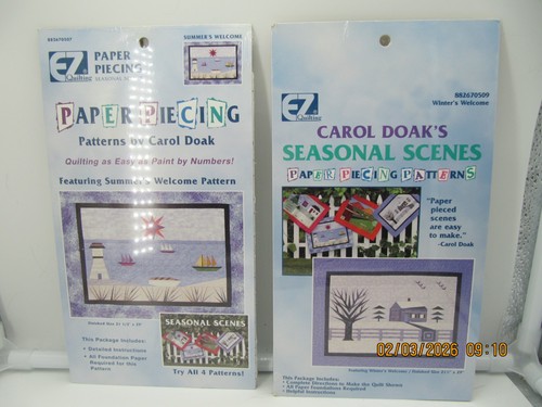 2 Vintage Carol Doak's Paper Piecing Patterns | eBay