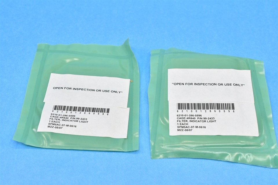 2 Leonardo DRS Naval Power Systems Amber Light Filters 3.4" x 1.8" Part ...