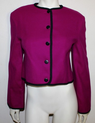 Jaeger purple wool short wool jacket vintage 12 | eBay