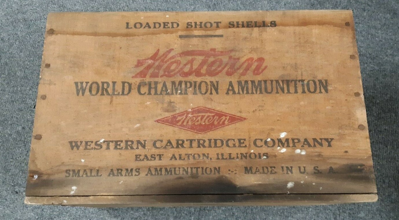 RARE VINTAGE WESTERN XPERT 12Ga. 2 5/8" SHOTGUN SHELL AMMO BOX CRATE ...