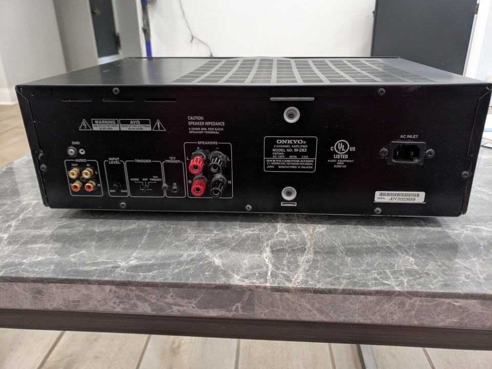 Onkyo M-282 Stereo Power Amplifier - 100 Watts RMS Per Channel TESTED ...