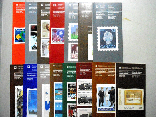 CANADA POST 1985 Philatelic Brochures Big Lot of 15 - New Stamp Issues ...