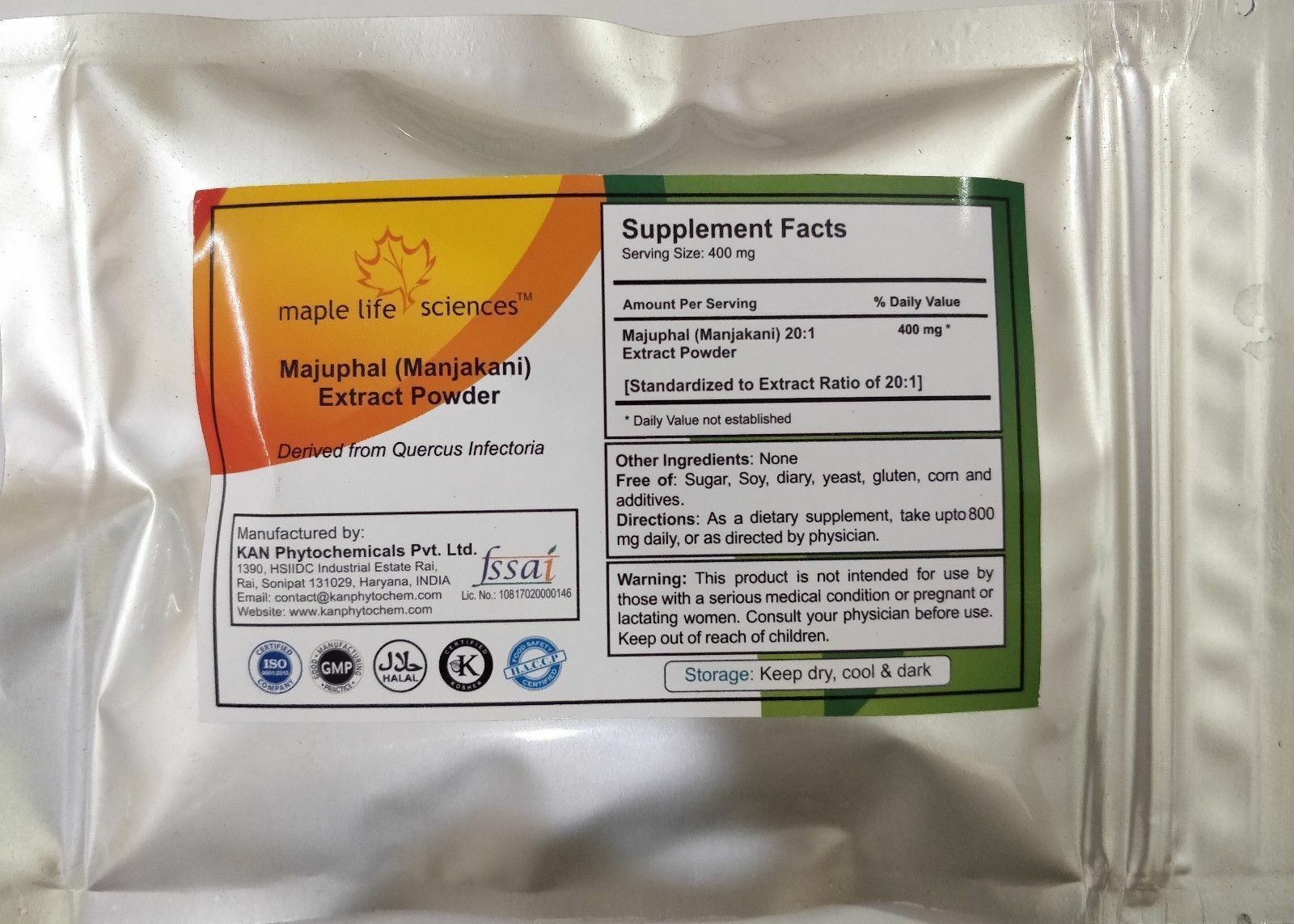 Majuphal 20:1 Extract Powder Manjakani Quercus Infectoria Firms Breast ...