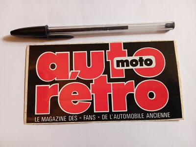 Antique Small Sticker Magazine Automobile Auto Retro Vintage Sticker ...