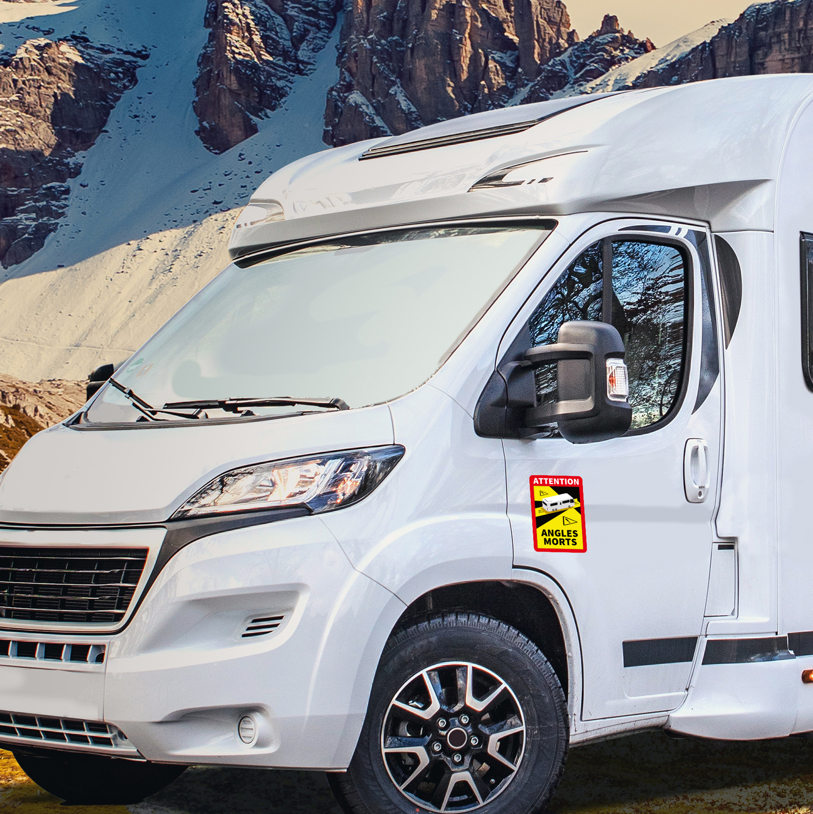 3X Autocollants D'Alerte Angle Mort UV Résistant Pour Camping-Car R145 ...