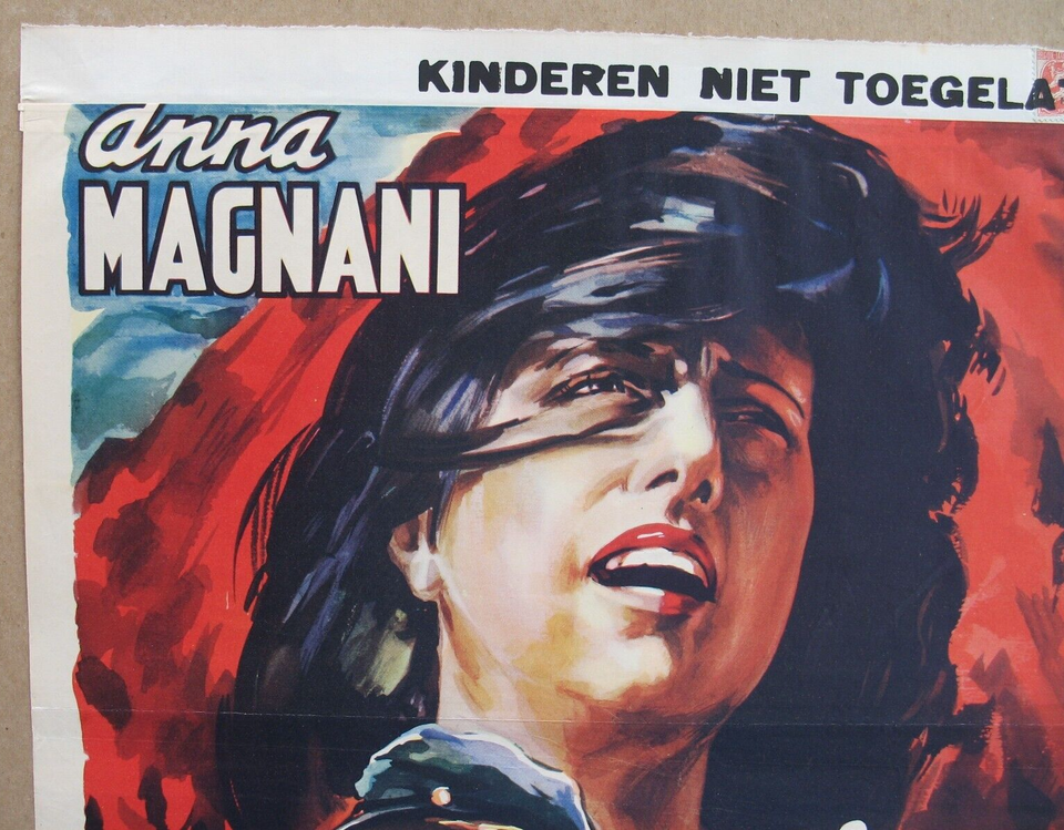 VOLCANO (1950) Belgian Poster, Anna Magnani, Rossano Brazzi, Geraldine ...