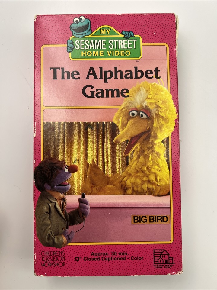 Sesame Street The Alphabet Game Big Bird PBS Video VHS Video 1988 ...