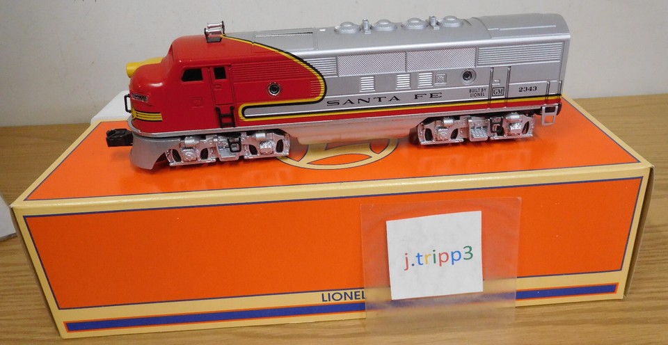 LIONEL 6-18130 SANTA FE SF RED WARBONNET F3 AB DIESEL ENGINE TRAIN O ...