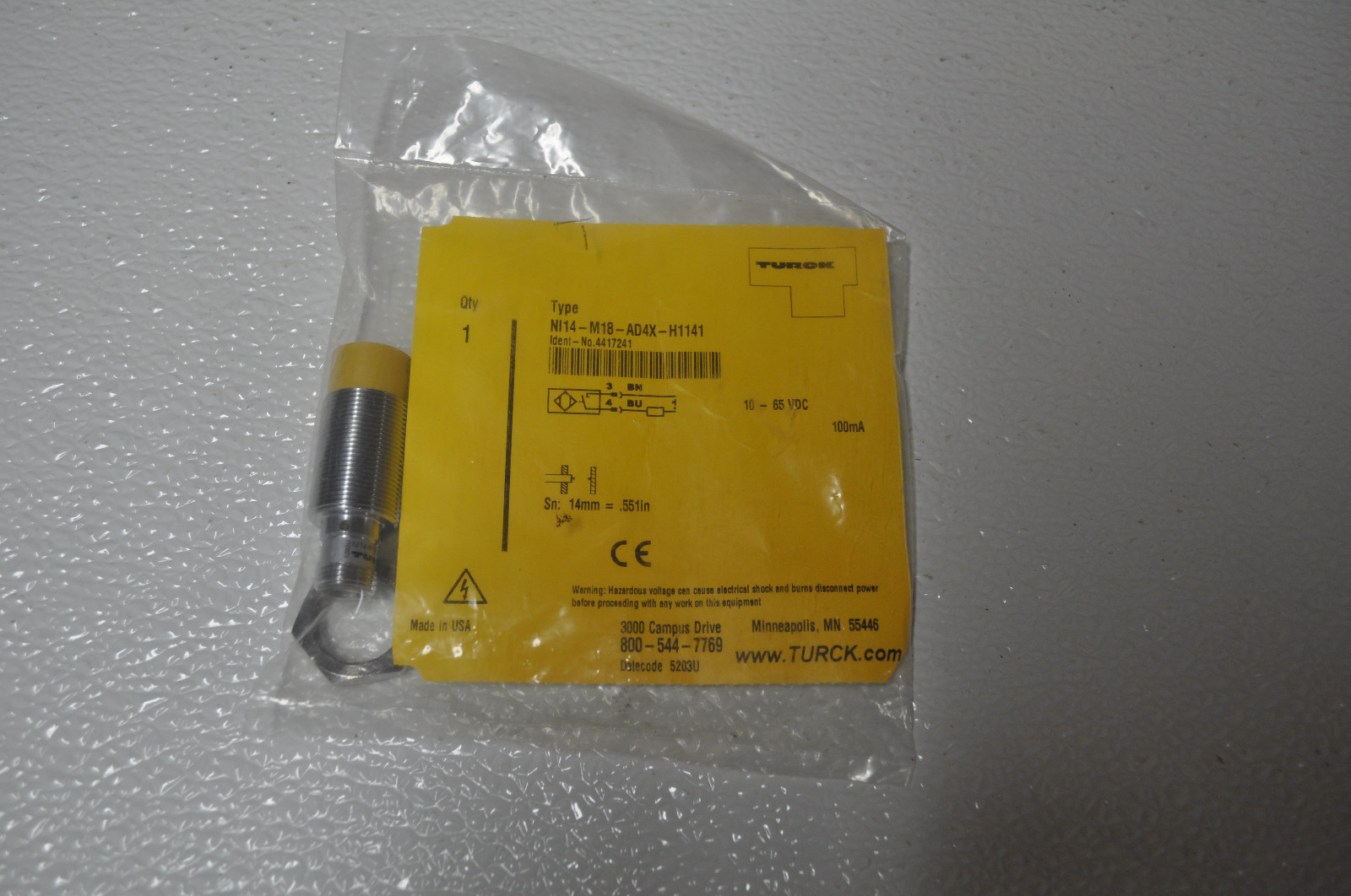 TURCK ELEKTRONIK NI14-M18-AD4X-H1141 NSPP NI14M18AD4XH1141 | eBay
