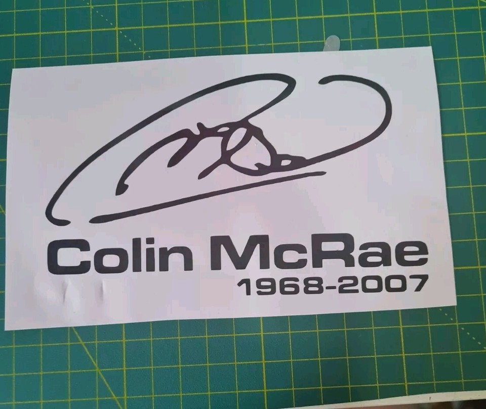 Colin Mcrae Autograph X2 Vinyl Decal Stickers Race Car Window Wrc Rally ...