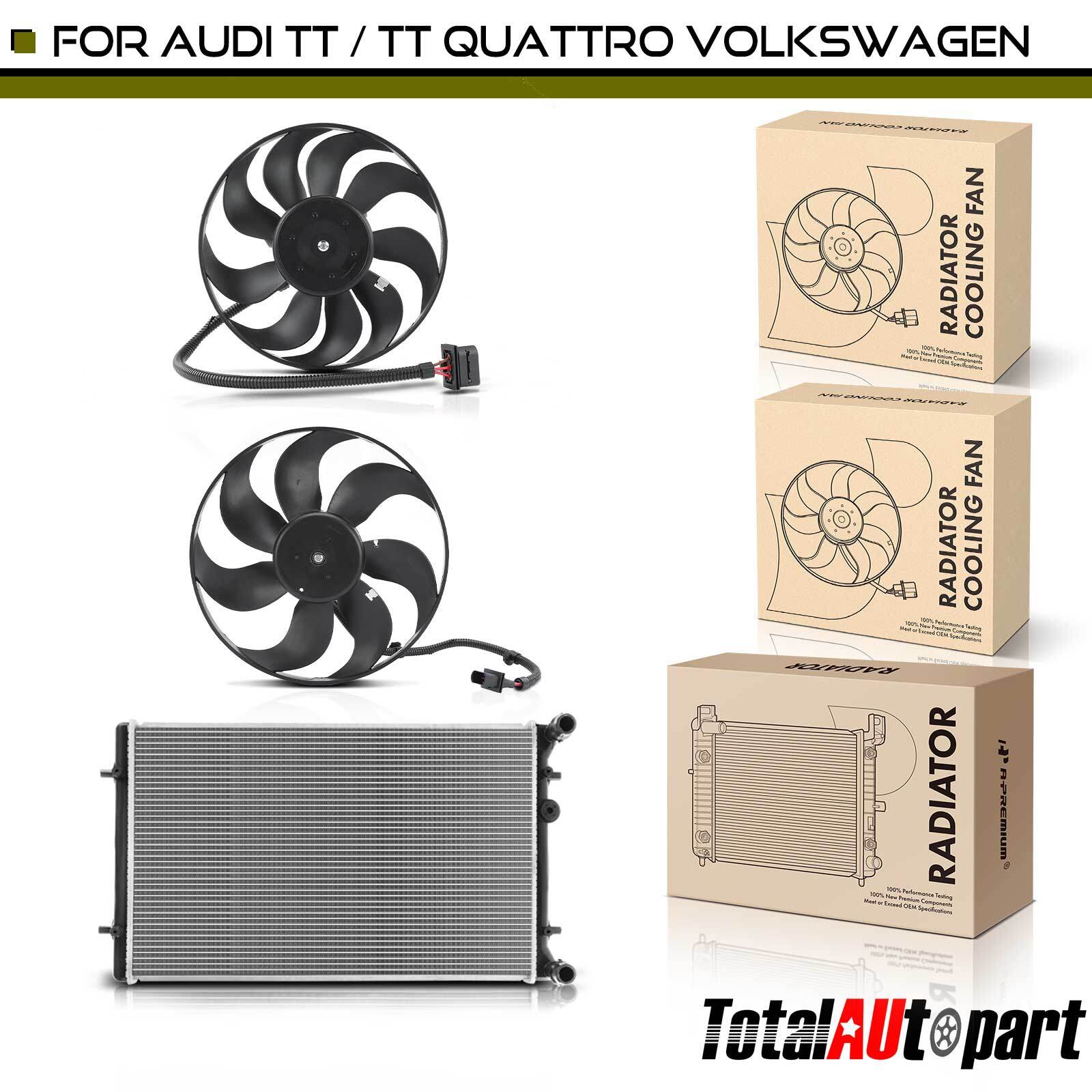 New Radiator & Cooling Fans Assy Kit for Audi TT Quattro Volkswagen ...