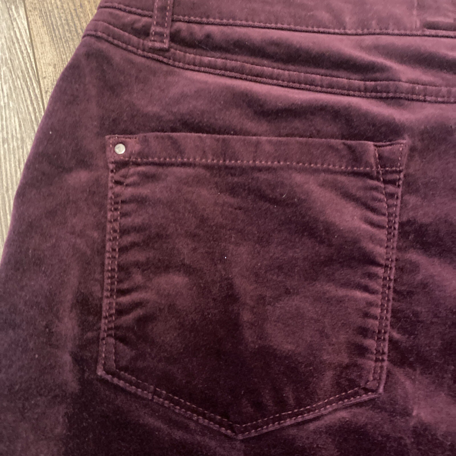 PURE Collection Burgundy Velvet Jeans Style Trousers … - Gem