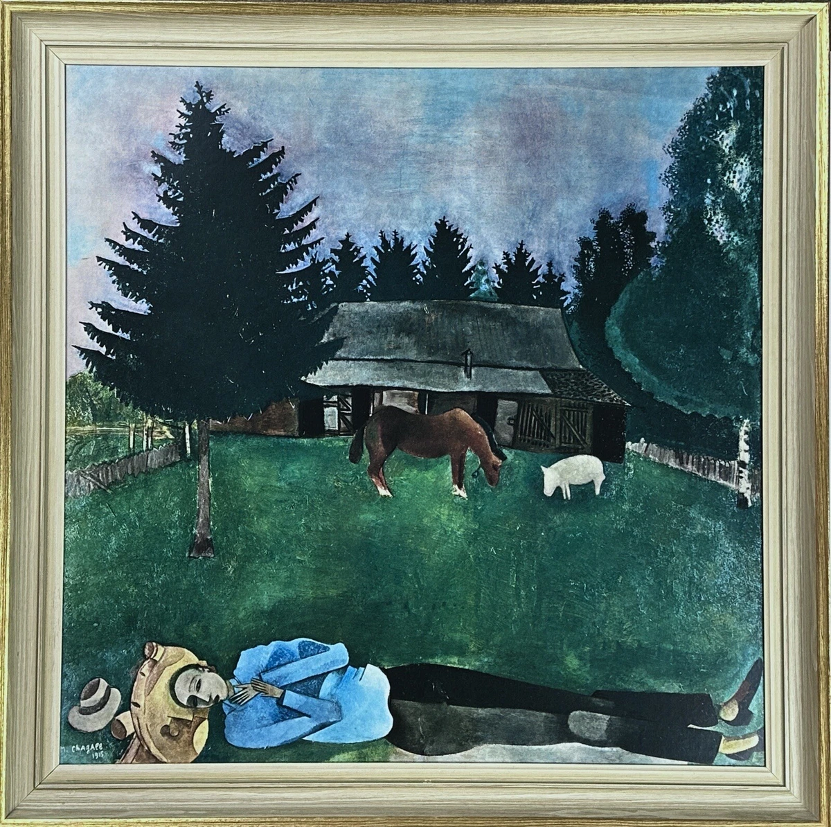 The Poet Reclining Marc Chagall