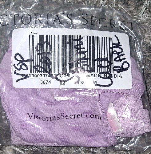 NeW Vs Pink Vintage Lace Bk String Bikini Panty Medium Lavender Polka ...