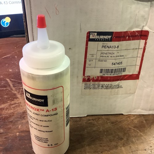 Burndy PENA13-8 Electrical Joint Compound/Oxide-Inhibiting 8oz-Bottle ...
