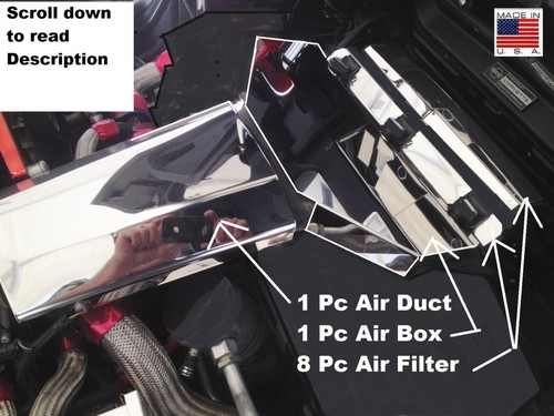 Corvette Engine Dress Up Covers 10pc C4 1991 chrome look polished ...