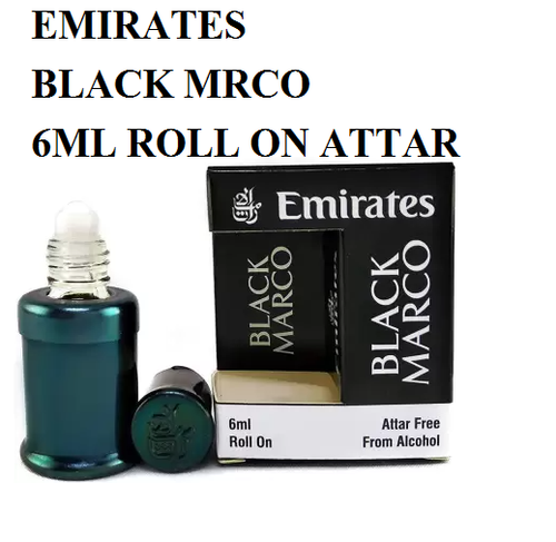 Emirates Noir Marco Rouleau Sur Attar, 6ml, à Base D'Huile & sans ...