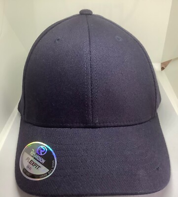 FLEXFIT Fitted Hat Plain Blank 6-Panel Cap LG-XL RICHARDSON DARK BLUE ...