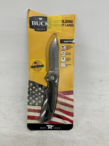 BUCK 659 Folding Pursuit Large Knife for Hunting Made in the USA | eBay