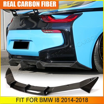 Dry Carbon Fiber Rear Bumper Lip Diffuser Spoiler Body Kits For BMW i8 ...