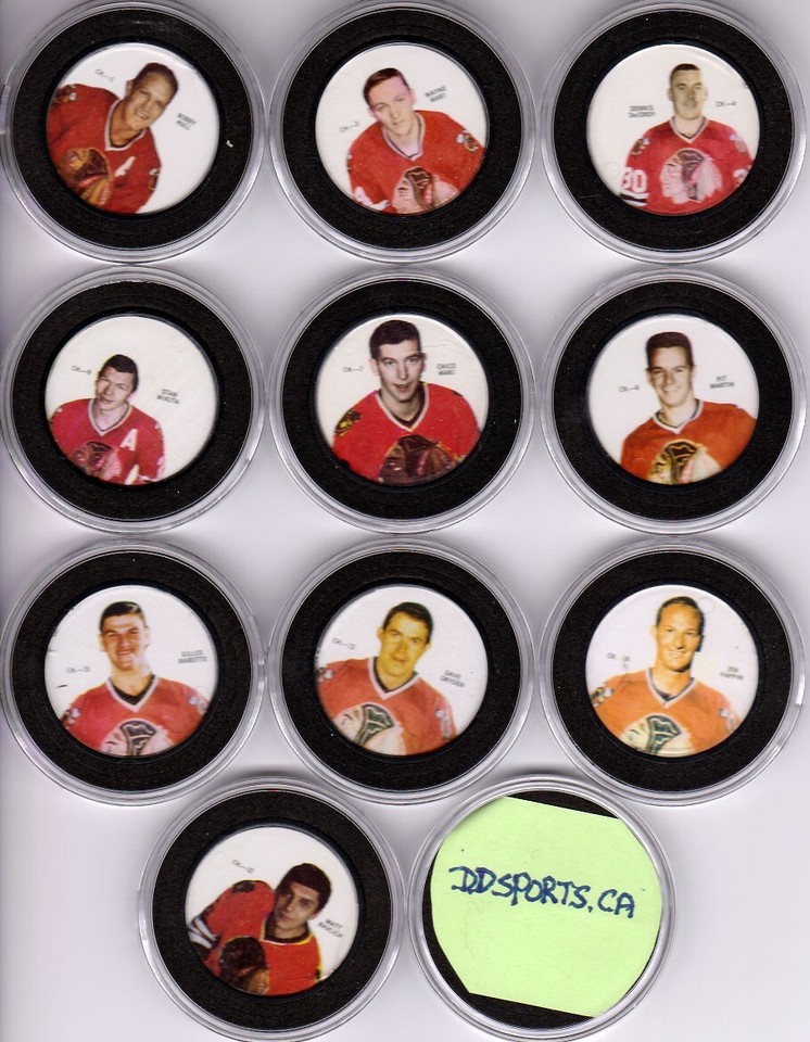 1968-69 Sherriff Coins Set-Break #15 Gilles Marotte Chicago Short Print ...