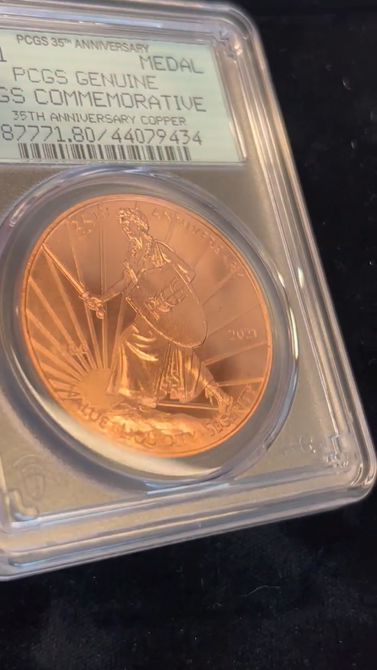 2021 PCGS 35th ANNIVERSARY COMMEMORATIVE COPPER MEDAL! | eBay