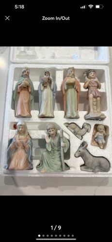 Lefton "The Christopher Collection" 9 Piece Nativity Full Set Vintage ...