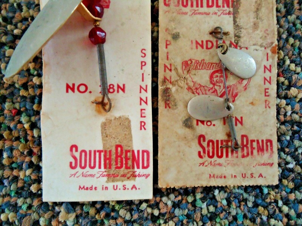Vintage Lot Of 2 " NOS " South Bend Lures,1,June Bug Spinner,1,Indiana ...