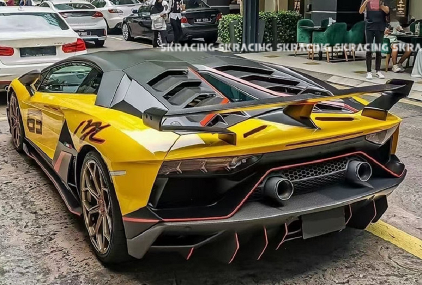 For LAMBORGHINI AVENTADOR SVJ Front Rear Bumper Wing Spoiler Body kit ...