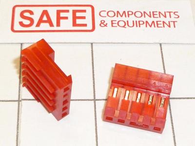 3-640440-5 AMP TYCO MTA-100 Connector RED 5-Pin Plug Female Straight ...