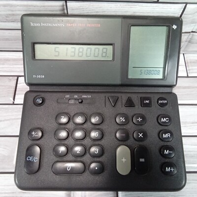 Texas Instruments TI-5038 Calculator Paper-Free Printer Tested Working ...
