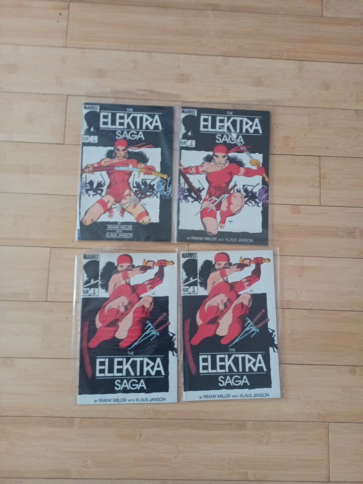 Marvel Comics The Elektra Saga #1, 2, 3 (2) Frank Miller Art Books | eBay