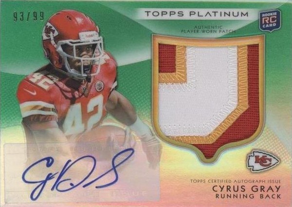 2012 Topps Platinum - Rookie Green Refractor Patch Autographs #116 ...