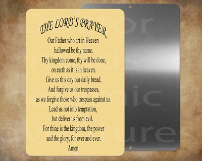 LORD'S PRAYER 8 x 12" metal sign made in usa | eBay
