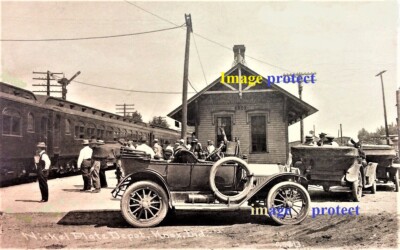 Knox, Indiana - The Railroad Station & Depot seen here in June 1916 | eBay